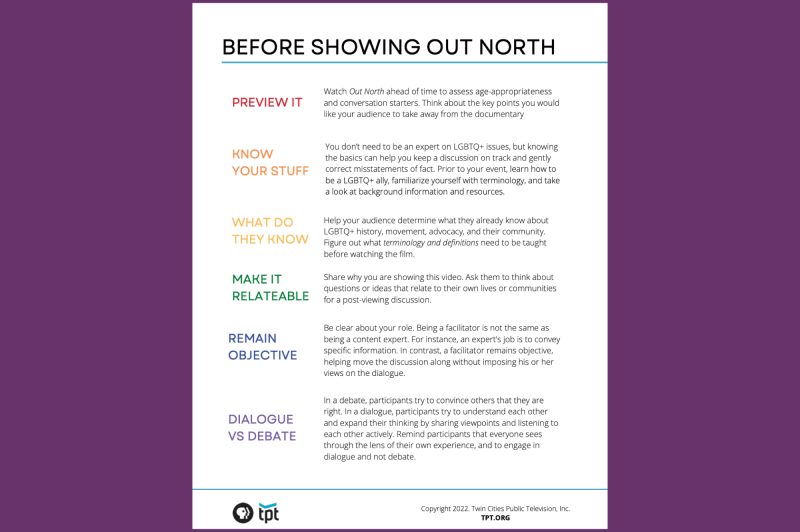 Out North Viewing Guide | PBS TPT Learn